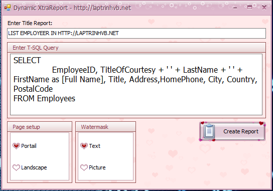 [DEVEXPRESS] Hướng dẫn tạo Report động - Tutorial create dynamic xtraReport in VB.NET